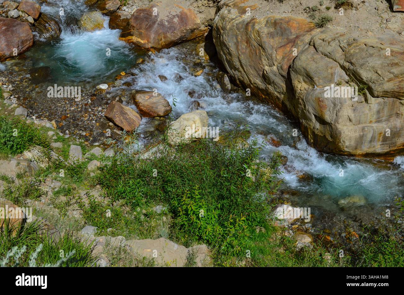 A beautiful waterfall at Harcho, District Astore, Gilgit-Baltistan ...