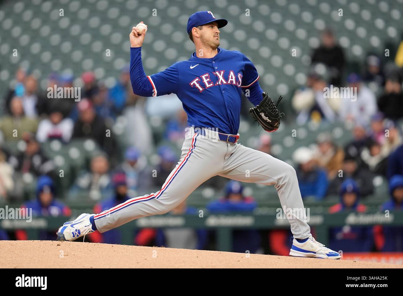 Texas Rangers starting pitcher Tyler Mahle (51) throws against the ...