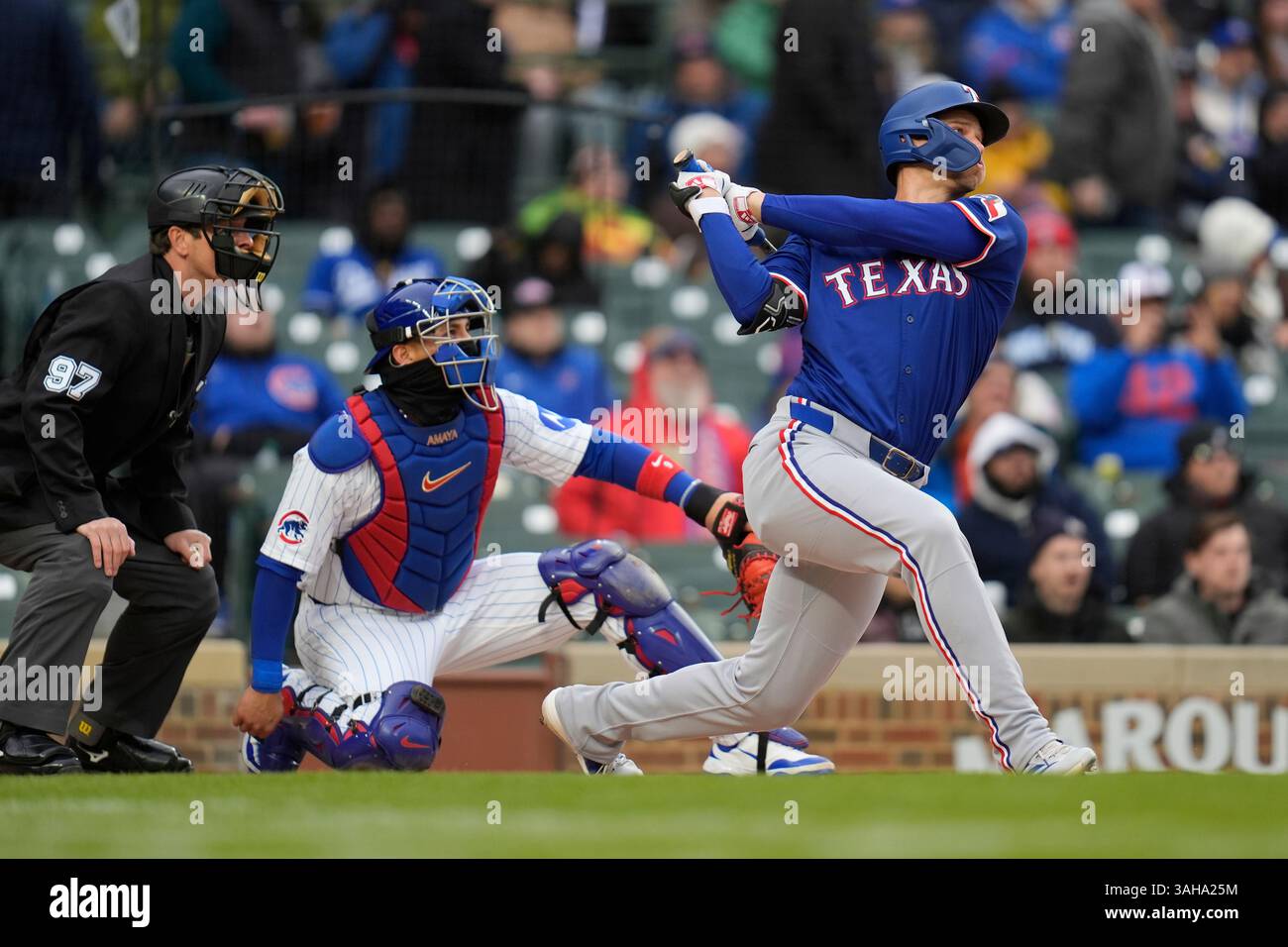 Texas Rangers Corey Seager (5) hits a home run during the first inning of a baseball game ...