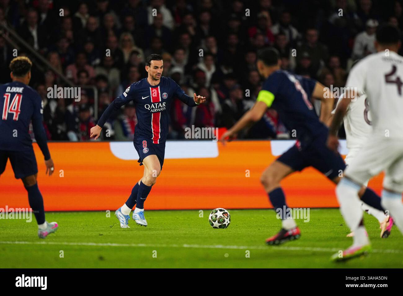 PSG's Fabian Ruiz runs with the ball during the Champions League ...