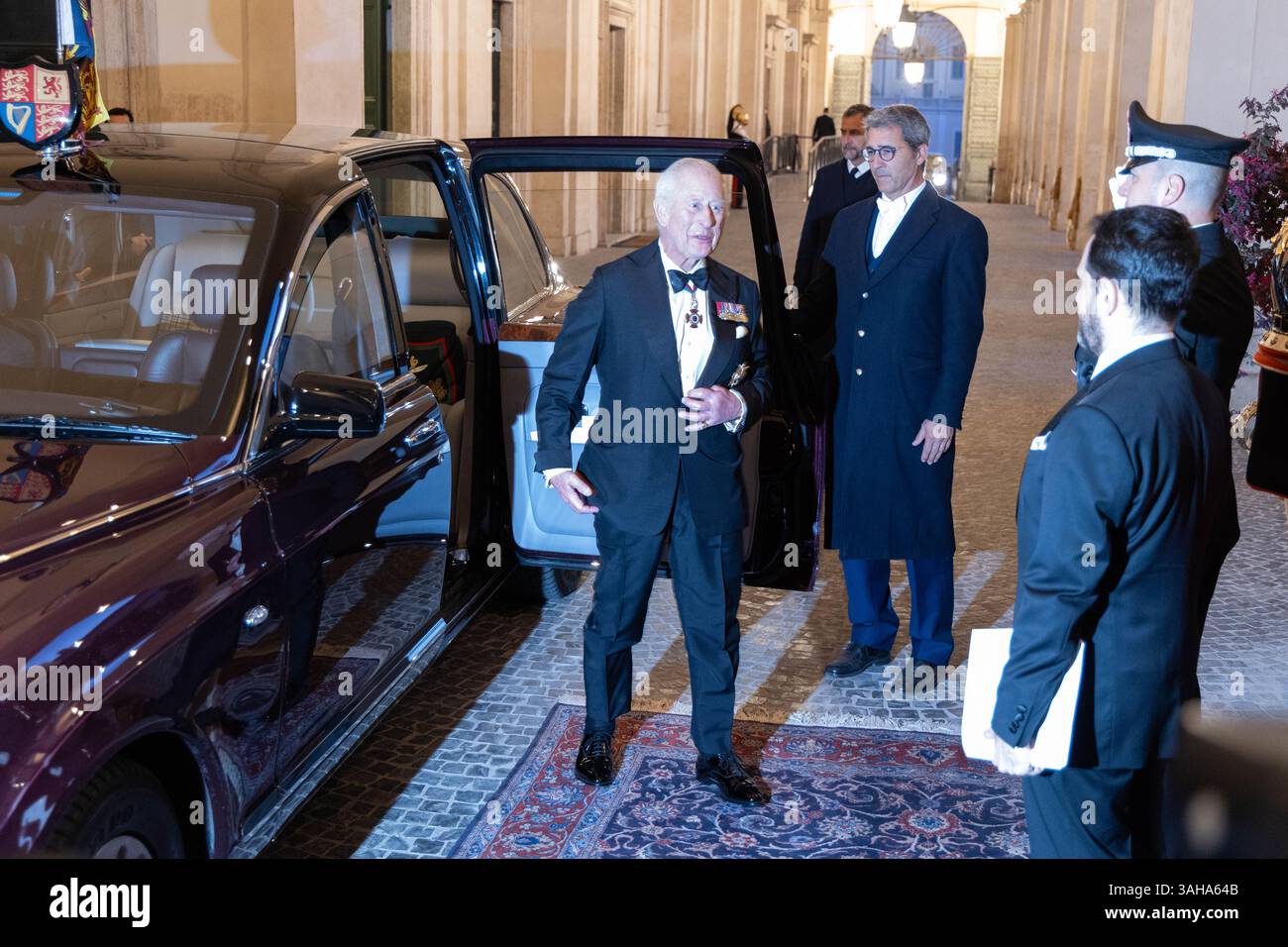 Rome, Italy. 09th Apr, 2025. King Charles III and Queen Consort Camilla ...