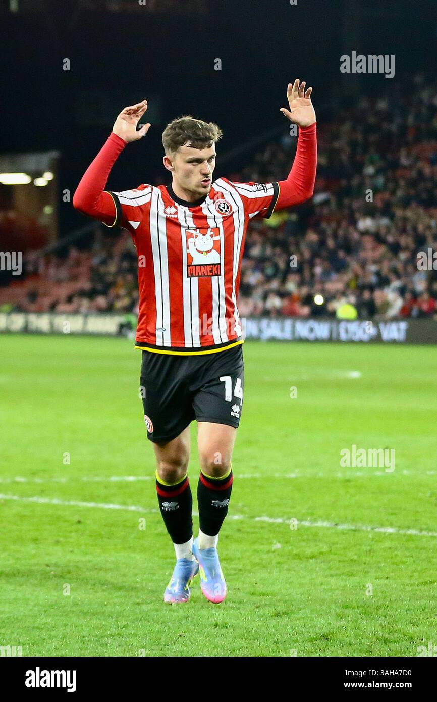 Bramall Lane, Sheffield, England - 8th April 2025 Harrison Burrows (14 ...