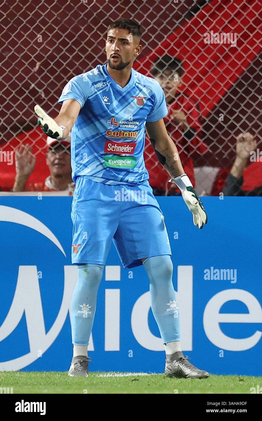 Boston RIver's goalkeeper Bruno Antunez looks on during the CONMEBOL ...