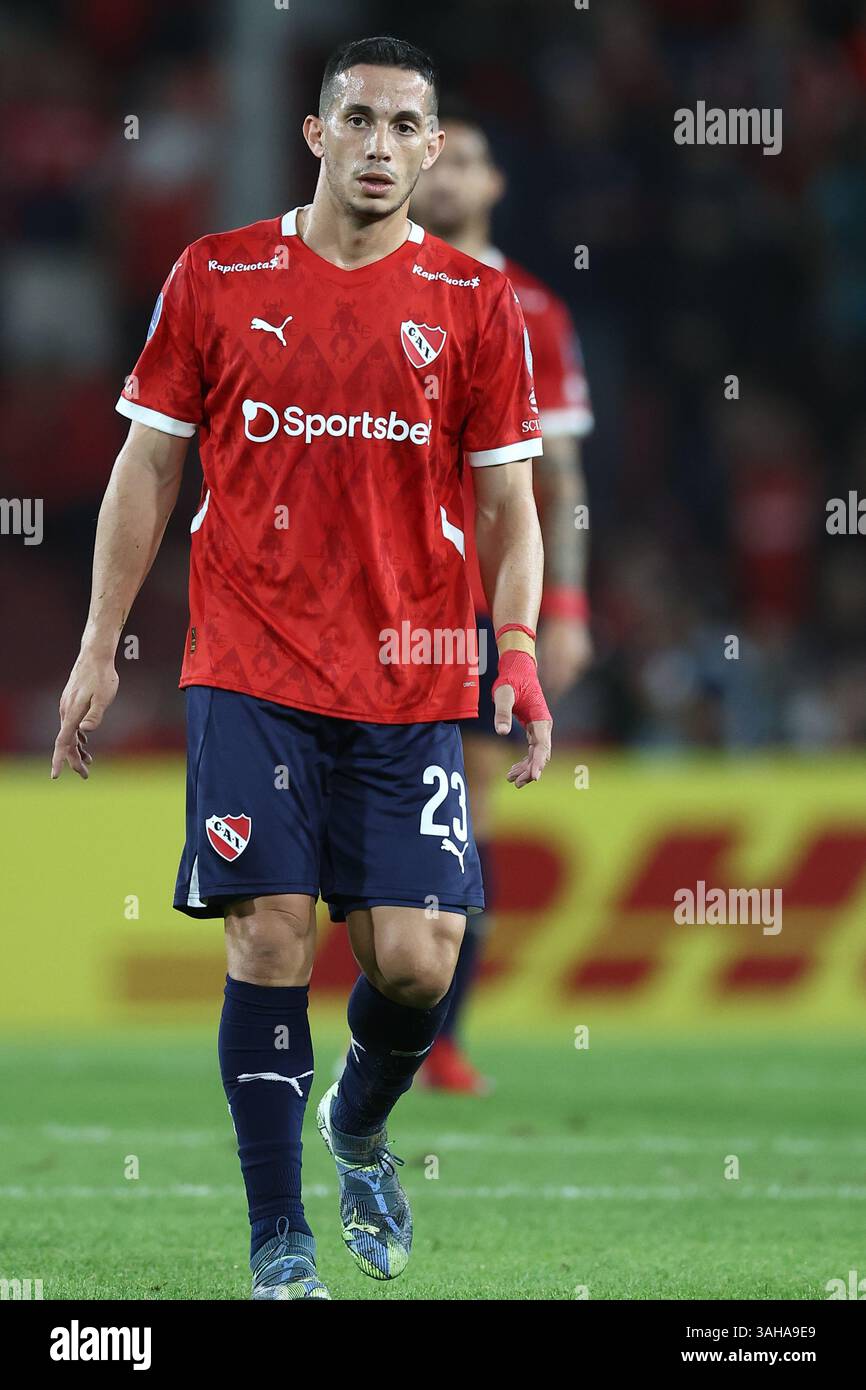 Independiente's midfielder Ivan Marcone looks on during the CONMEBOL ...