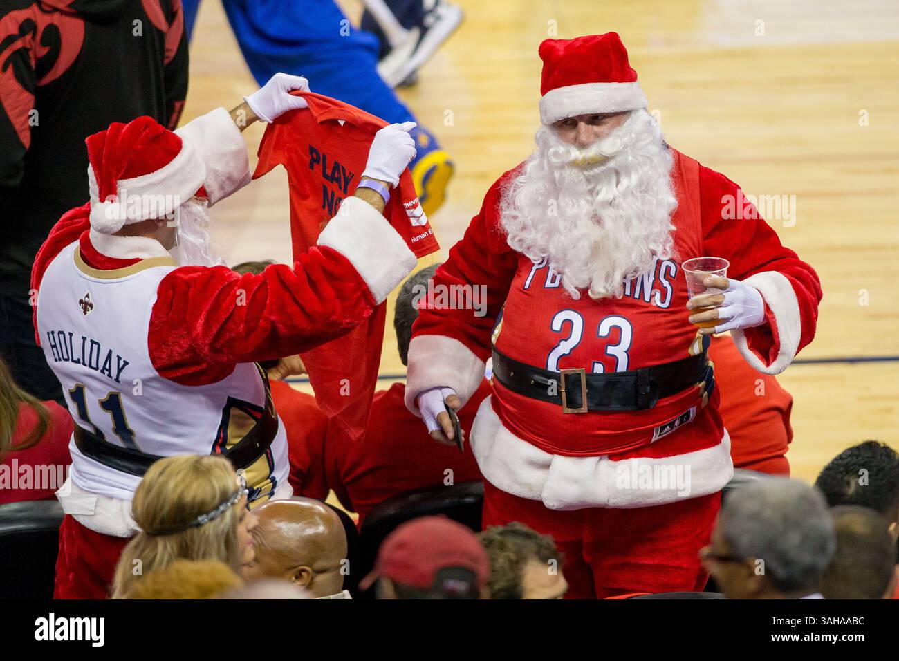April 23, 2015: New Orleans Pelicans fans during the game between ...