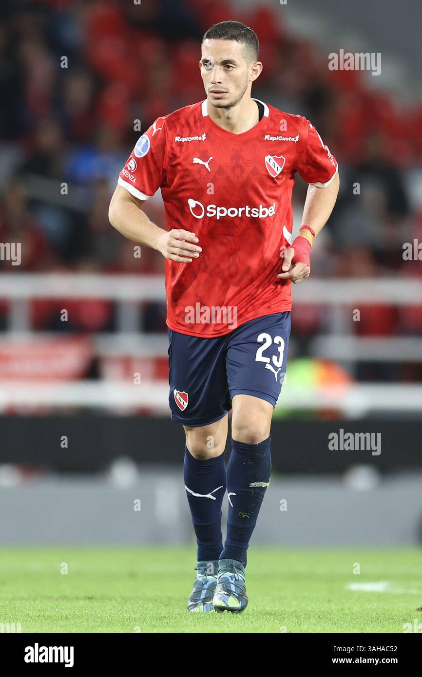 Independiente's midfielder Ivan Marcone looks on during the CONMEBOL ...