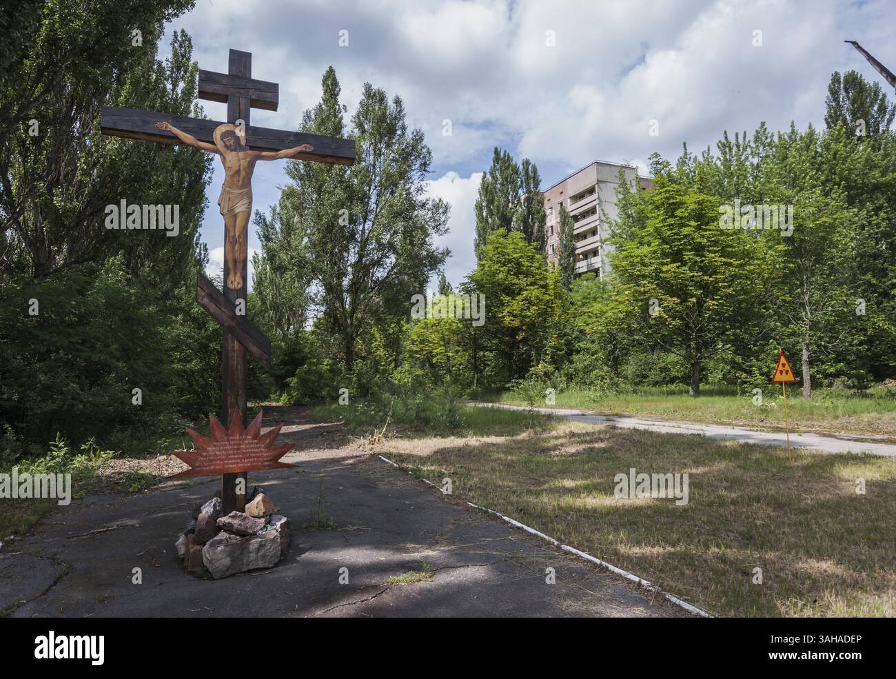 June 12, 2013 - Pripyat, Ukraine - Christian symbols in Pripyat city ...