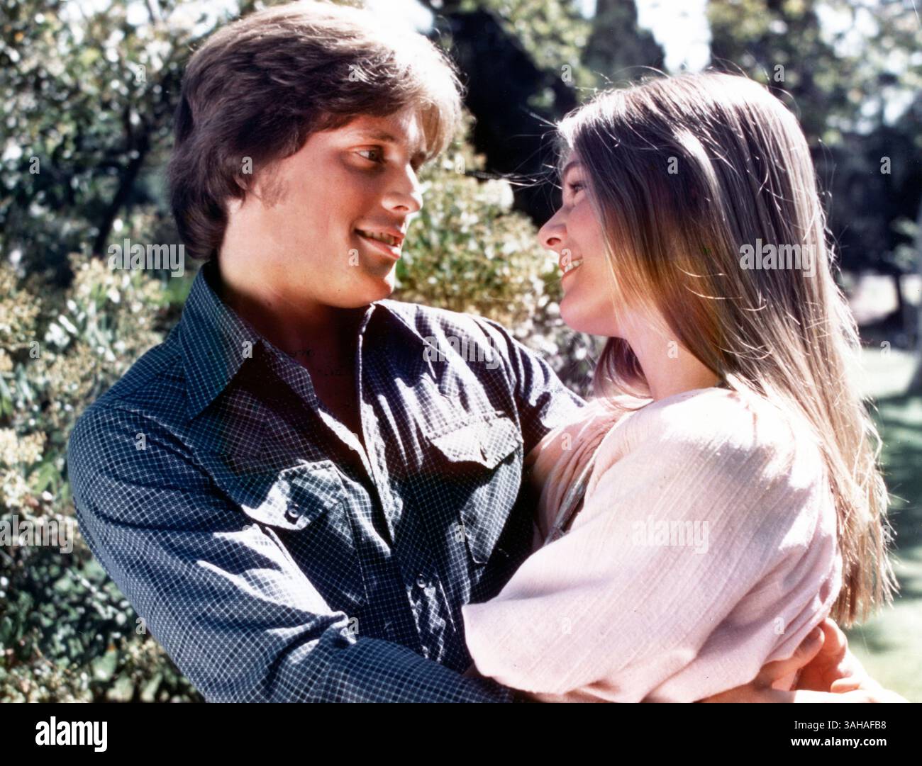 Leigh McCloskey, Cindy Glover, on-set of the TV series, "Married: The First Year", CBS-TV, 1979 ...