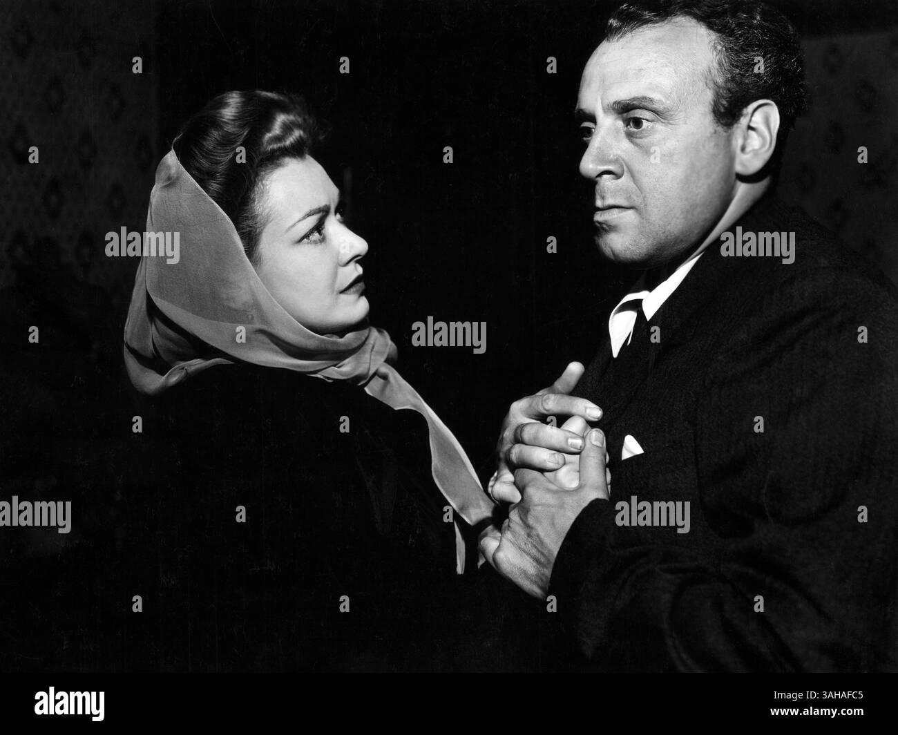 Helen Beverley, George Coulouris, on-set of the film, "The Master Race ...