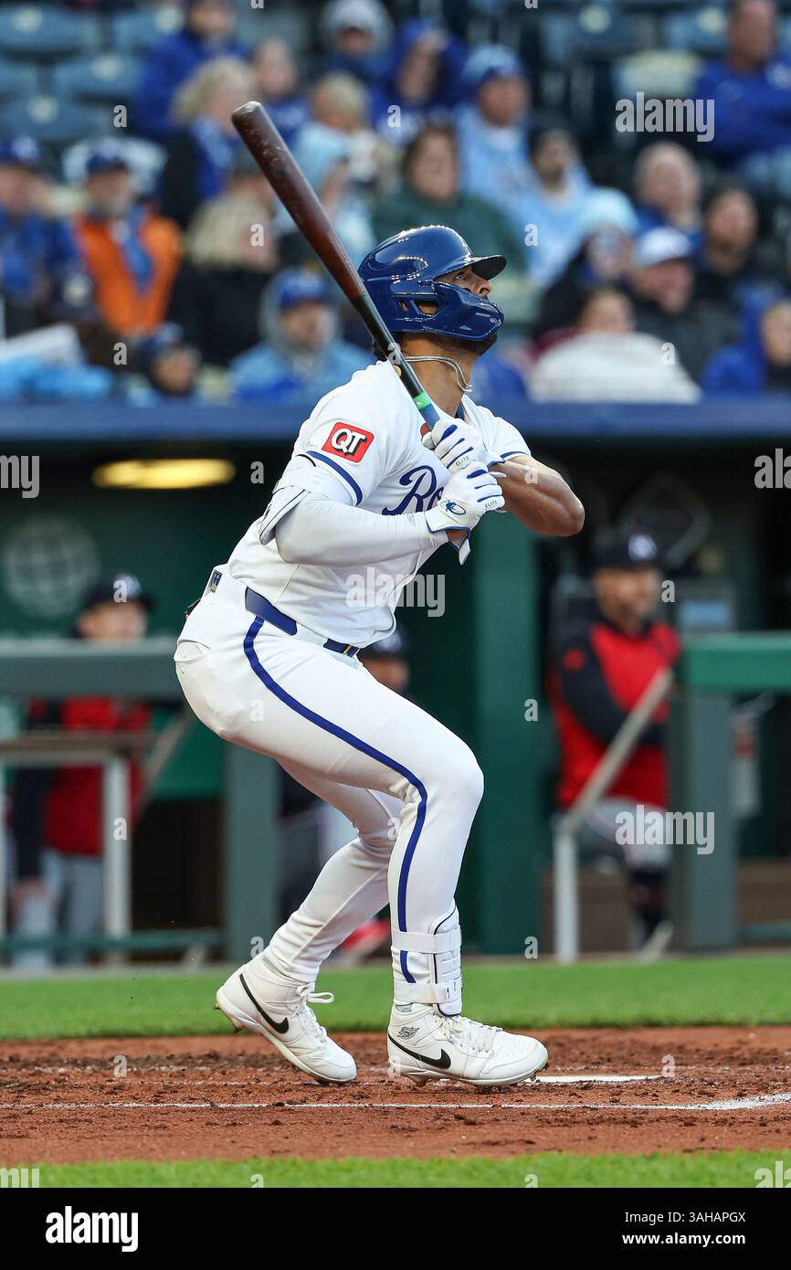 April 7, 2025: Kansas City Royals right fielder MJ Melendez (1) bats ...