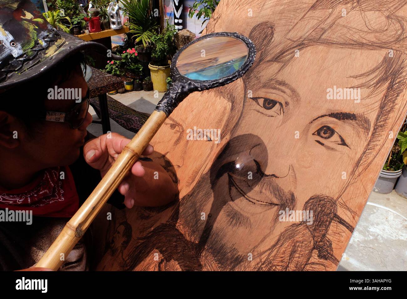 April 30, 2015 - Solar painting of Iconic World Boxing champion Manny ...