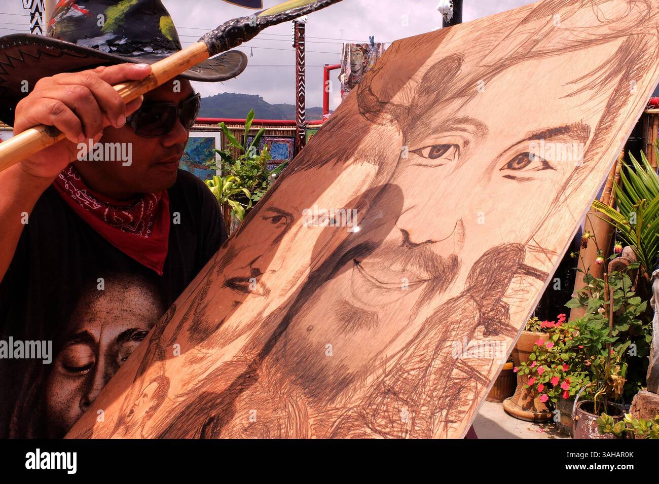 April 30, 2015 - Solar painting of Iconic World Boxing champion Manny ...