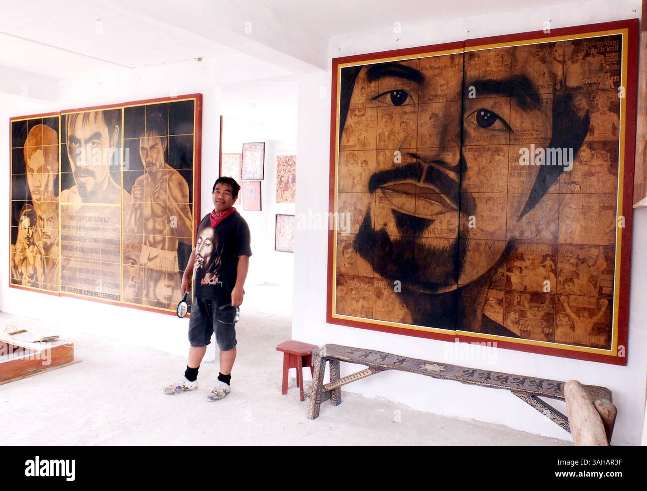 April 30, 2015 - Solar painting of Iconic World Boxing champion Manny ...