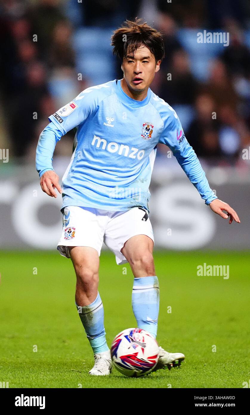 Coventry City's Tatsuhiro Sakamoto during the Sky Bet Championship ...
