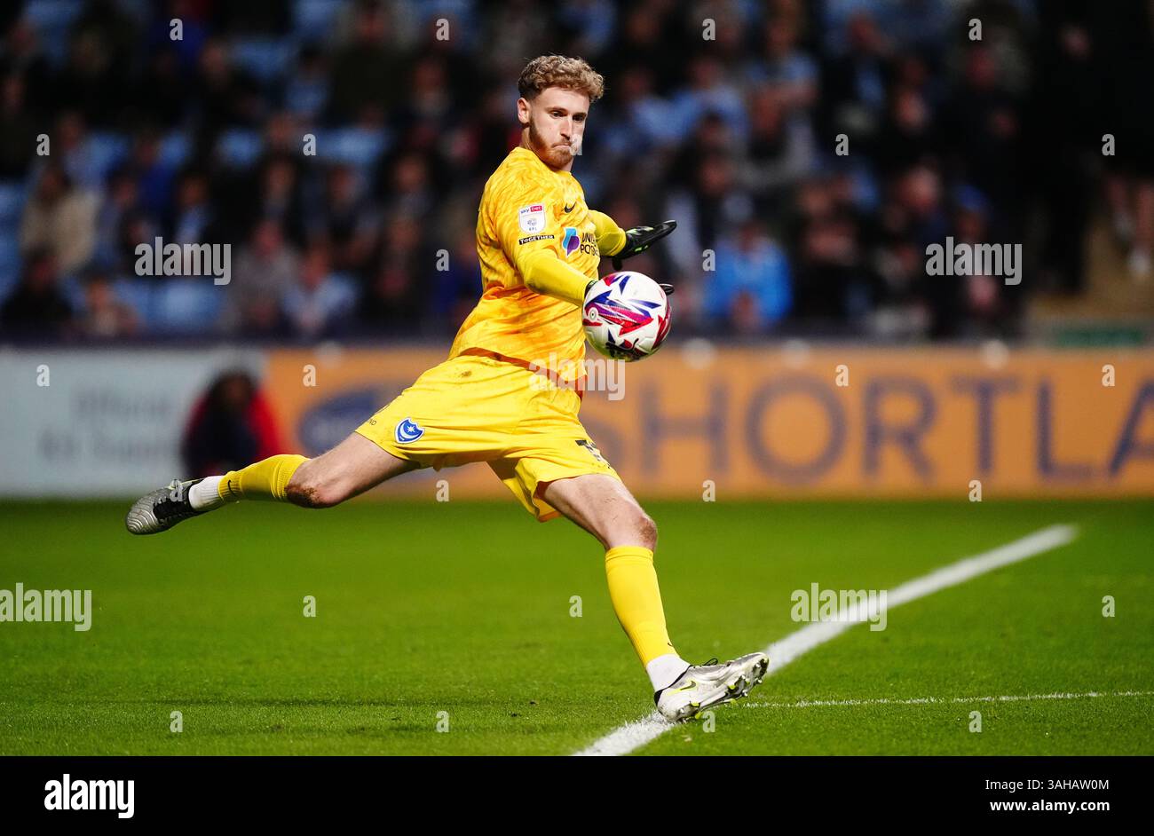 Portsmouth goalkeeper Nicolas Schmid during the Sky Bet Championship ...