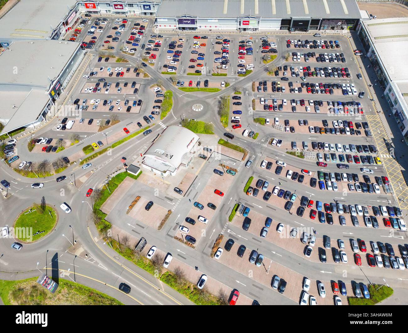 Merthyr Tydfil, Wales - 9 April 2025: Aerial view of the out of town ...