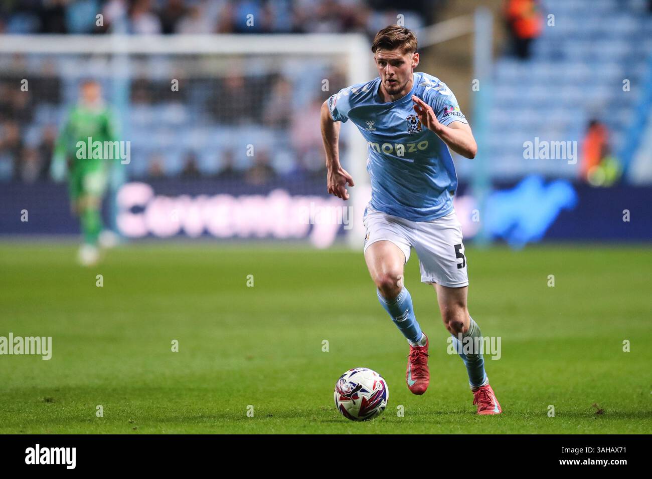 Jack Rudoni of Coventry City breaks with the ball during the Sky Bet ...