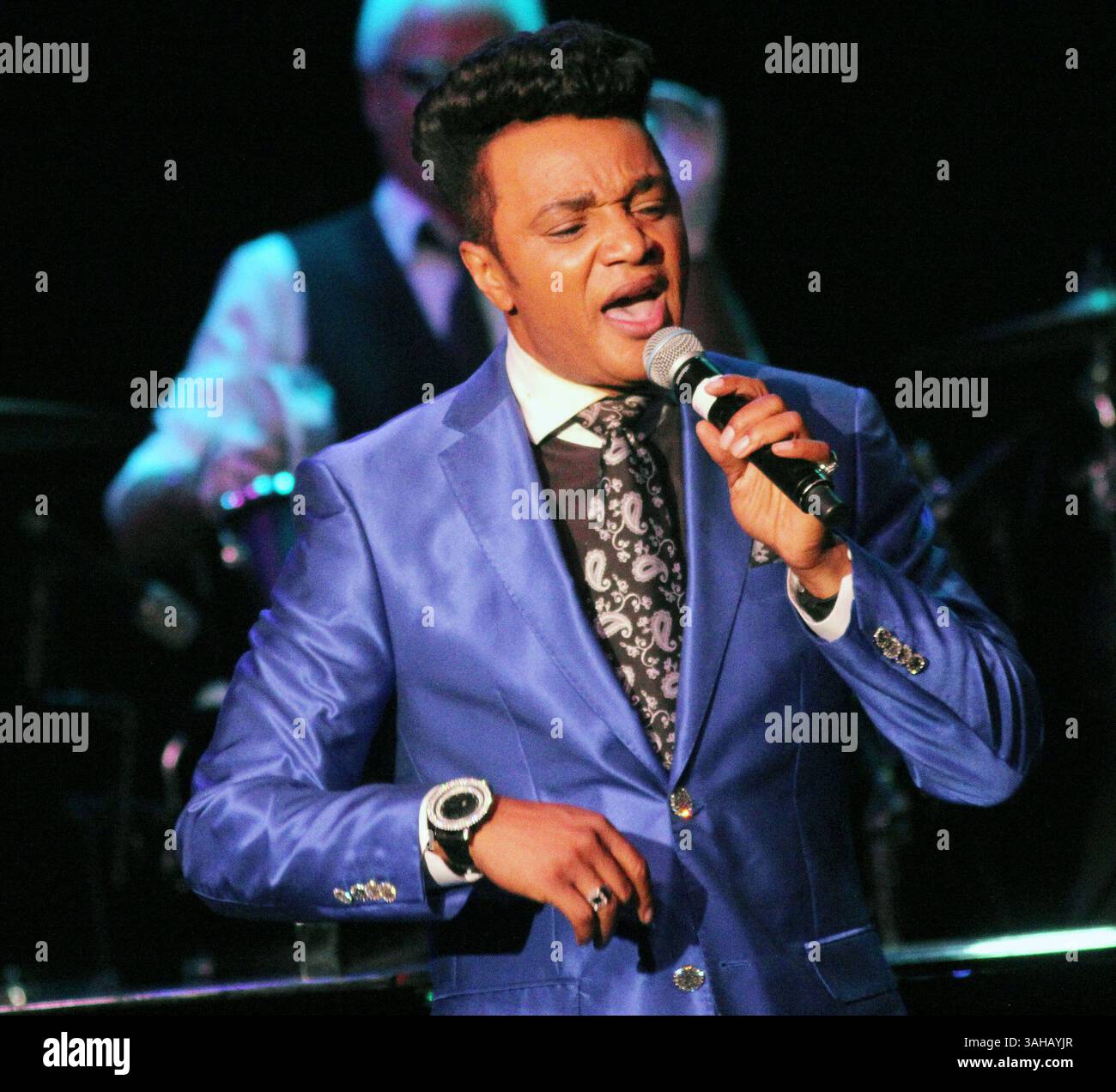 BOBBY BROOKS WILSON, son of singing legend JACKIE WILSON, performs ...