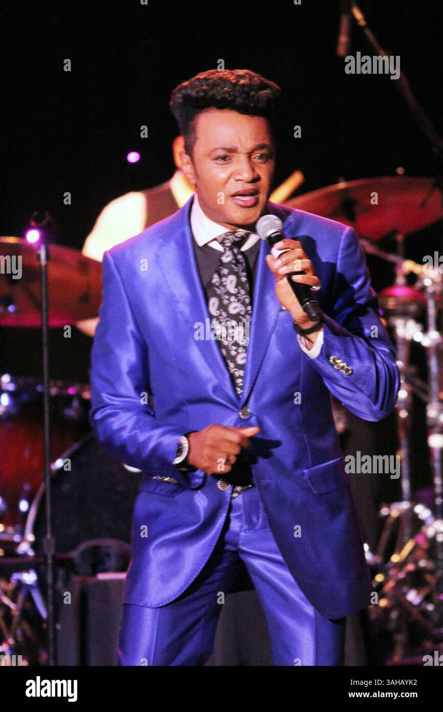 BOBBY BROOKS WILSON, son of singing legend JACKIE WILSON, performs ...