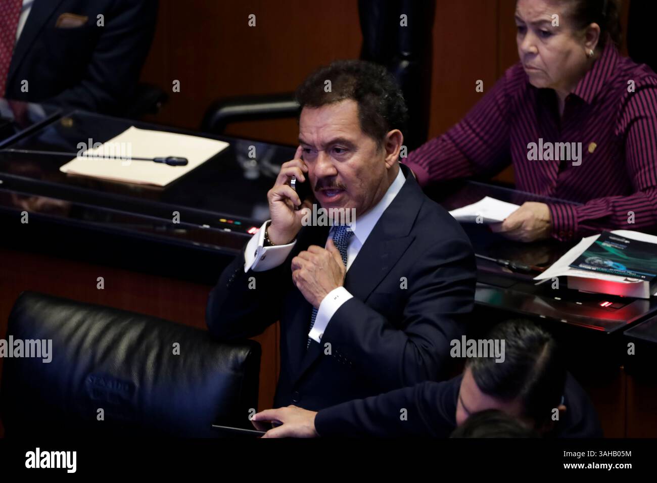 Senator Ignacio Mier during the session of the Chamber of Senators of ...