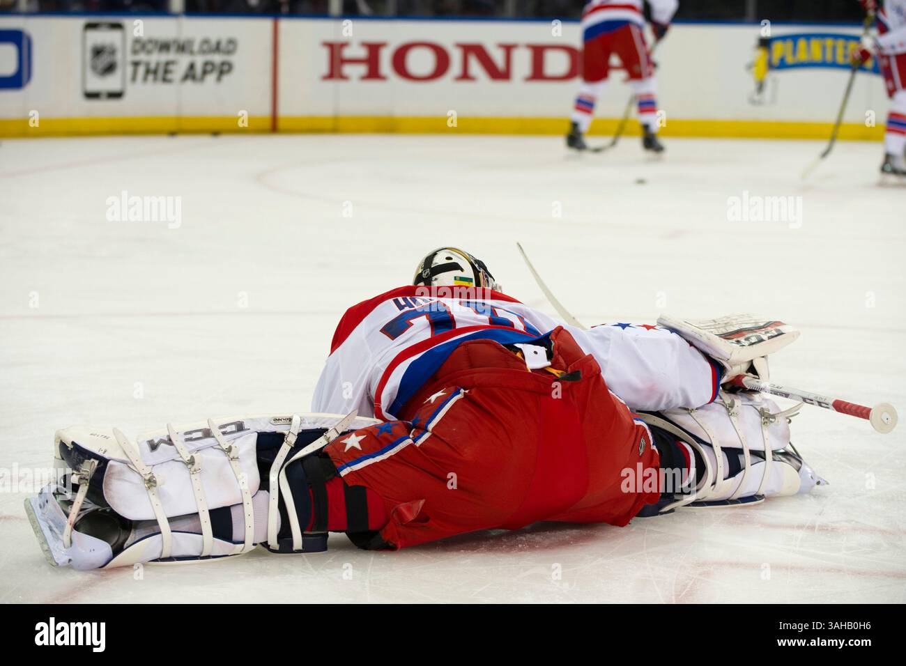 May 02, 2015: Washington Capitals goalie Braden Holtby (70) stretches ...
