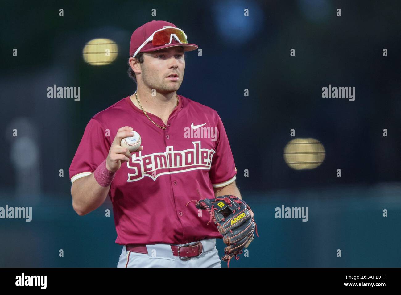 Florida State infielder Drew Faurot (3) in action during an NCAA ...