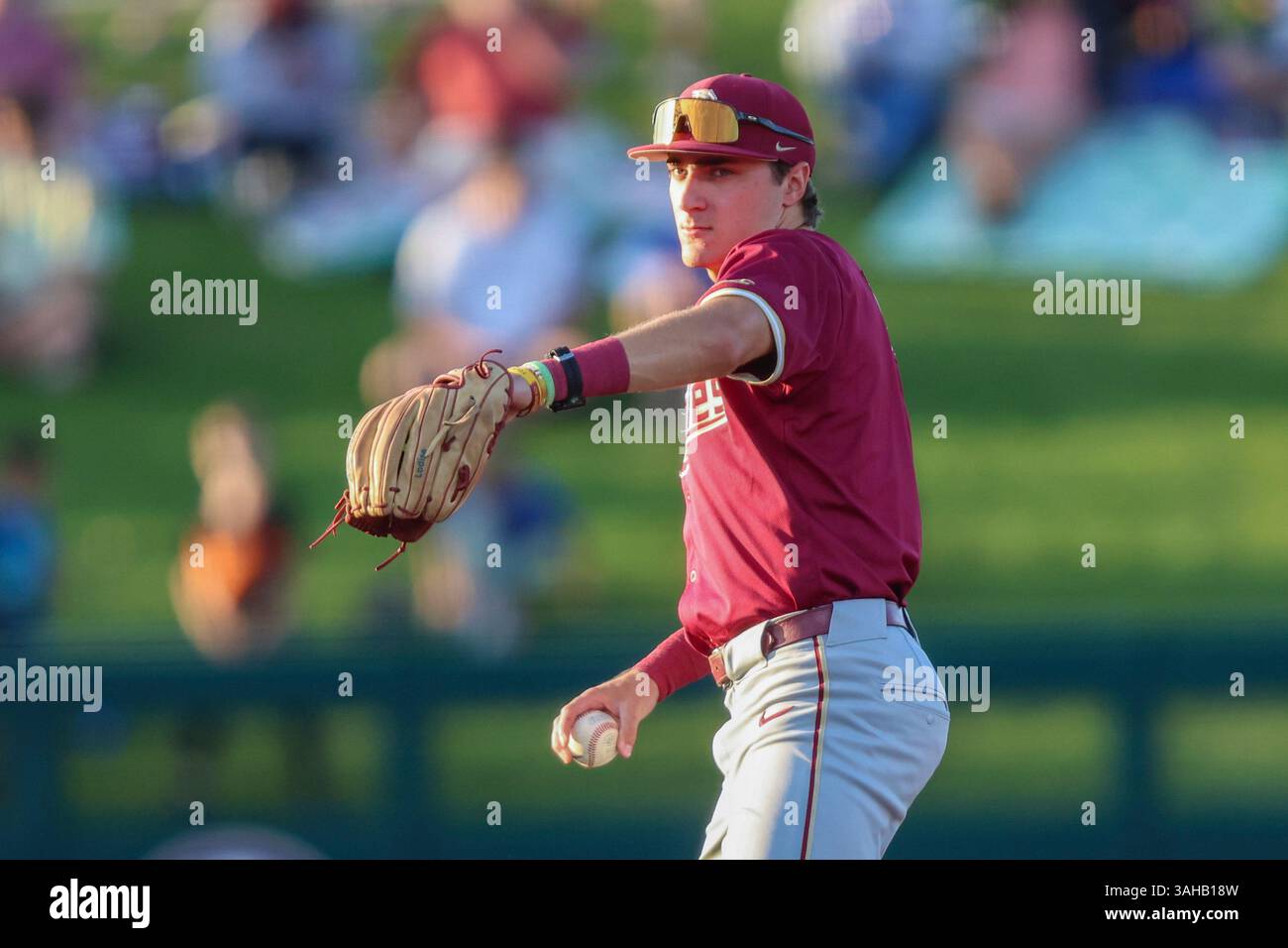 Florida State infielder Jace Estes (36) in action during an NCAA ...