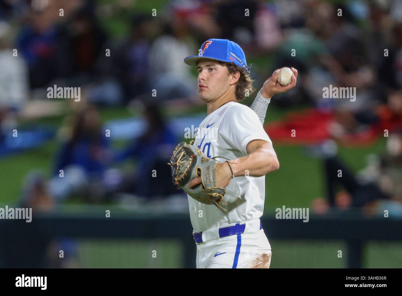 Florida infielder Brendan Lawson (11) in action during an NCAA baseball ...