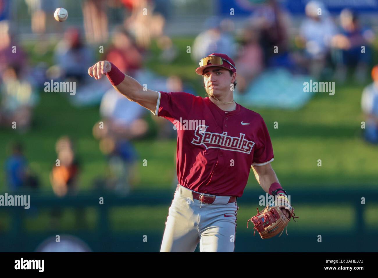 Florida State infielder Jace Estes (36) in action during an NCAA ...