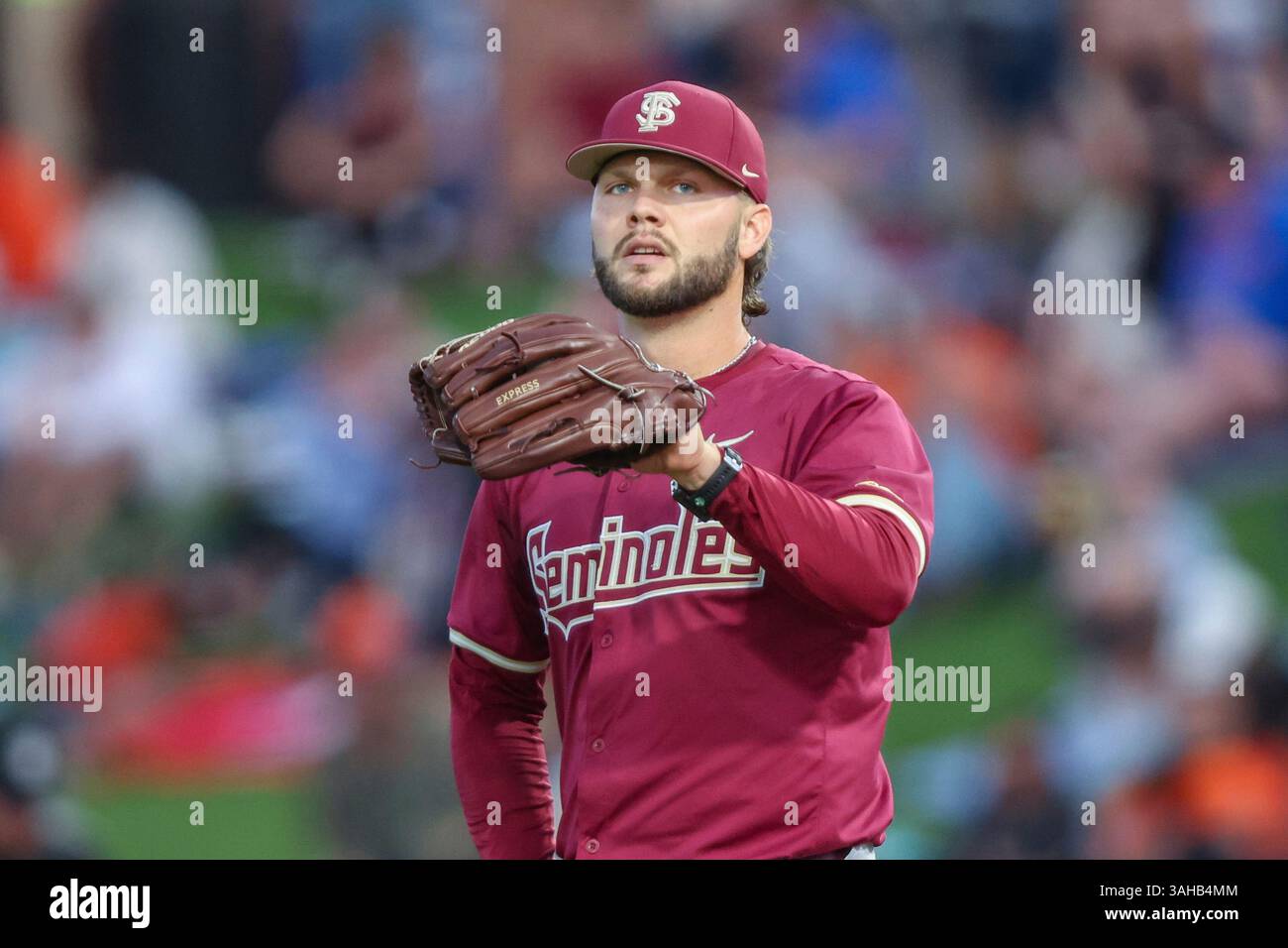 Florida State pitcher Joe Charles (40) in action during an NCAA ...