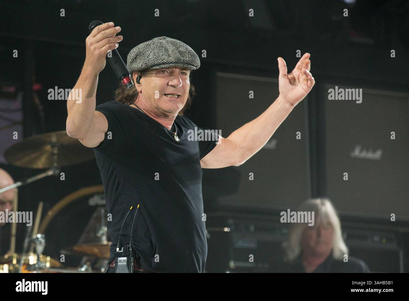 April 10, 2015 - Indio, California, U.S - Singer BRIAN JOHNSON of AC/DC ...