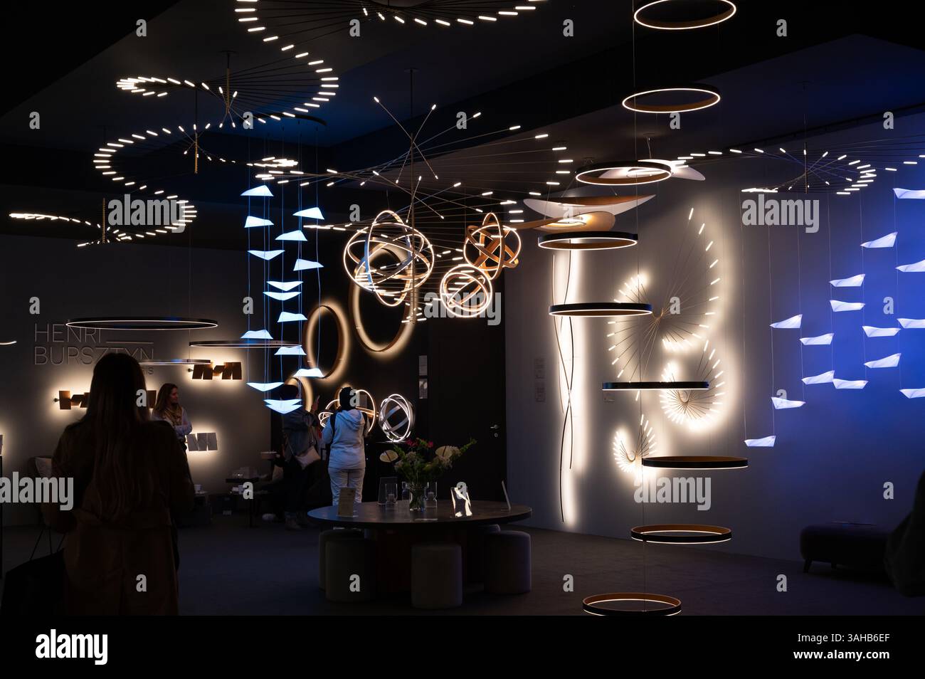 Milan, Italy - 8 April 2025 - Milanese Design Week - opening day in the ...