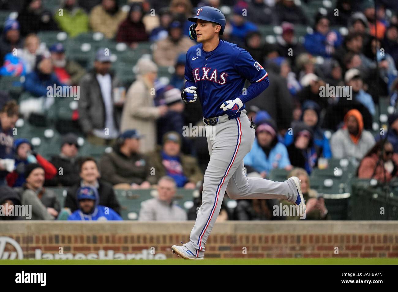 Texas Rangers' Corey Seager (5) runs the bases after hitting a home run during the seventh ...