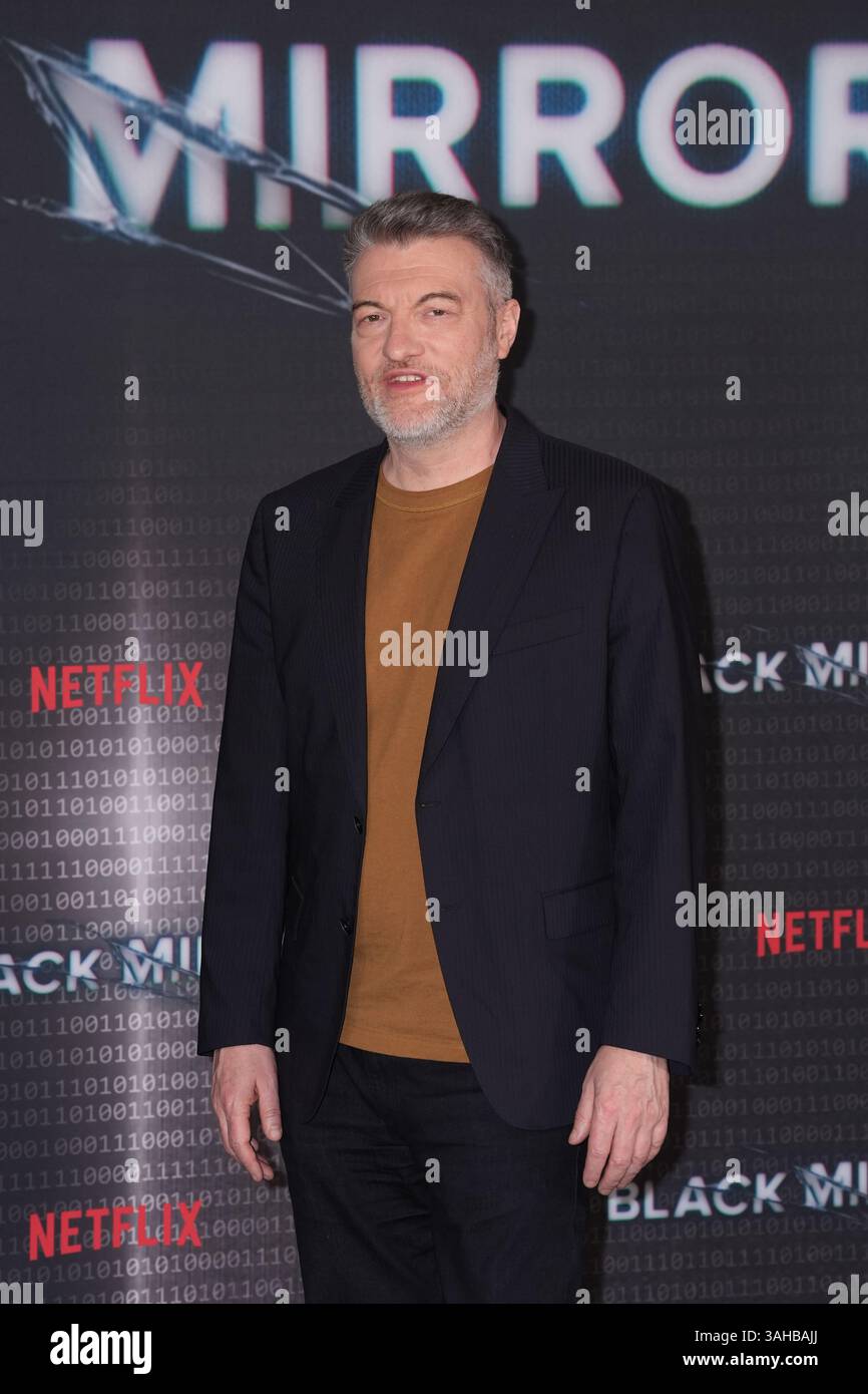 Charlie Brooker arrives for a screening of the seventh series of Black ...