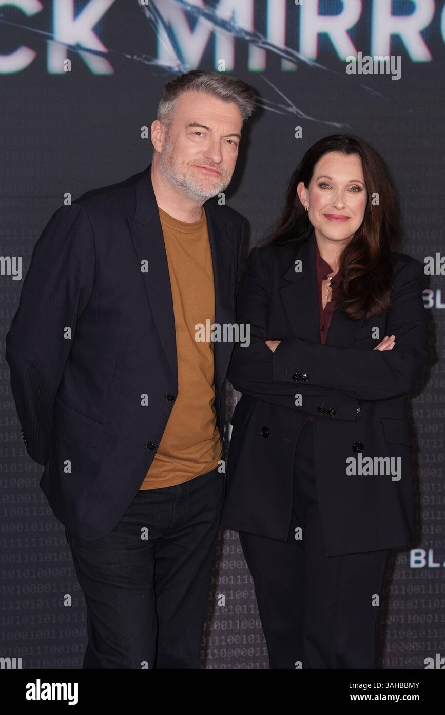 Charlie Brooker and Jessica Rhoades arrive for a screening of the ...