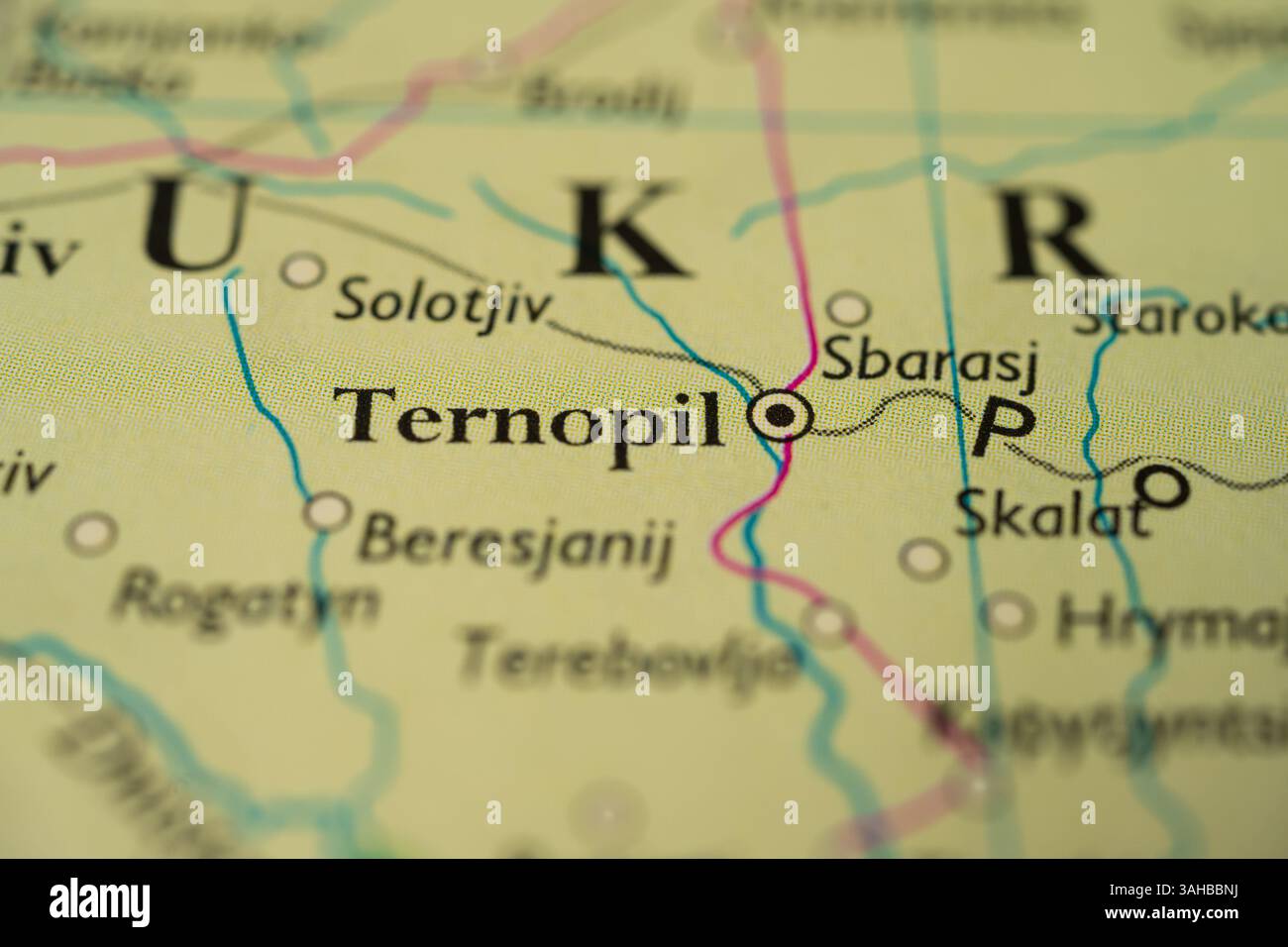 Ternopil Ukraine location marked on political map Stock Photo - Alamy