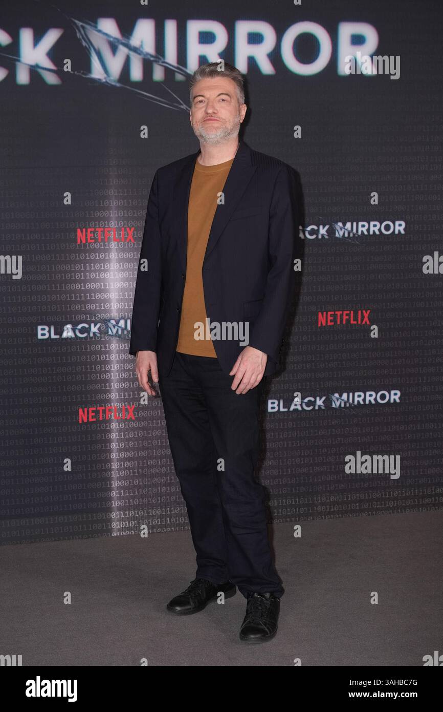 Charlie Brooker arrives for a screening of the seventh series of Black ...