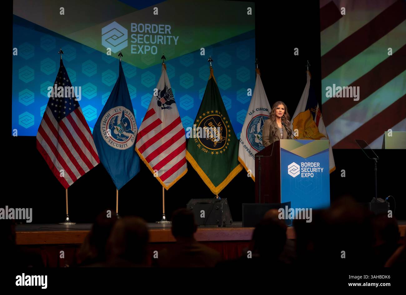 Department of Homeland Security (DHS) Secretary Kristi Noem speaks at ...