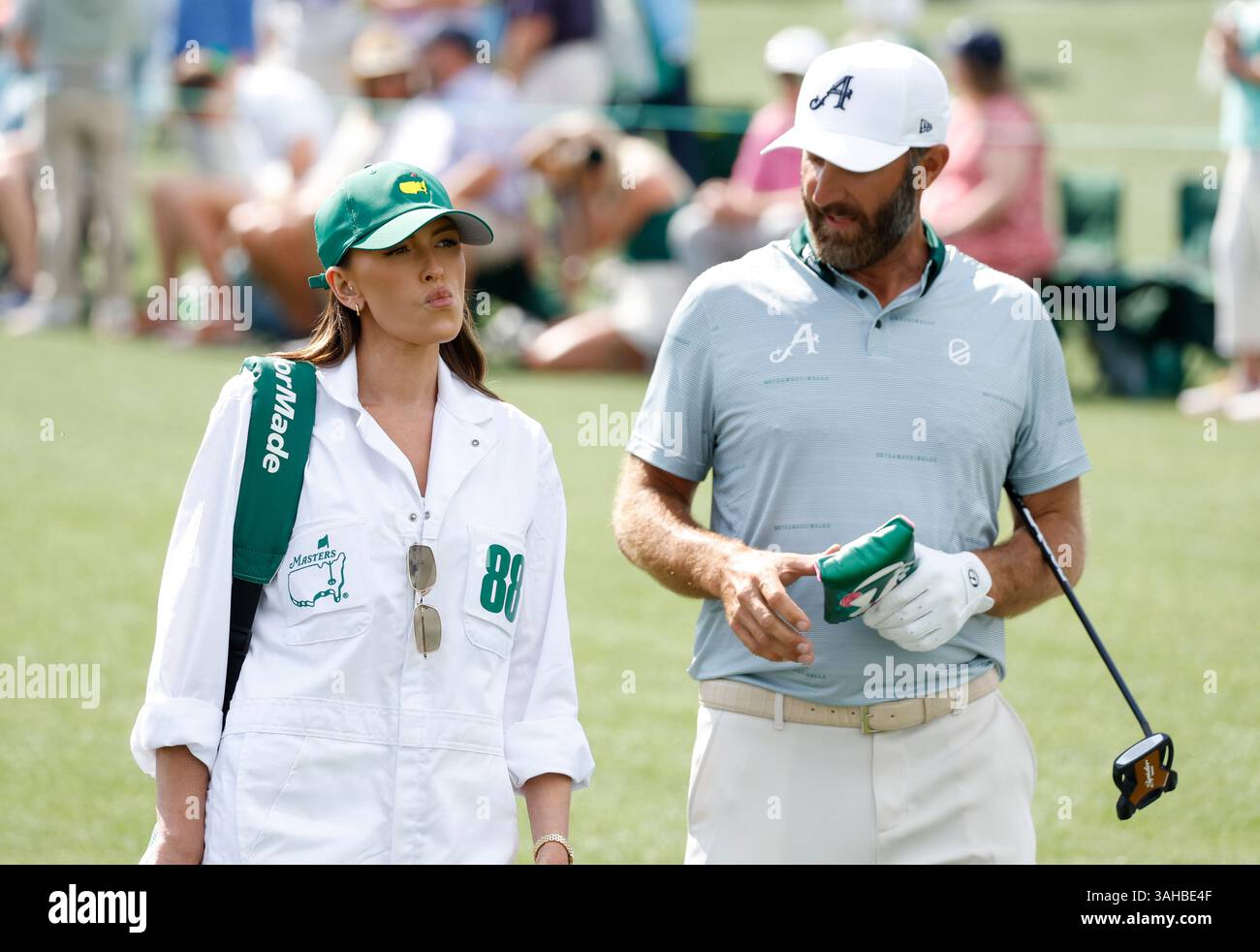 Augusta, United States. 09th Apr, 2025. Dustin Johnson and his wife ...