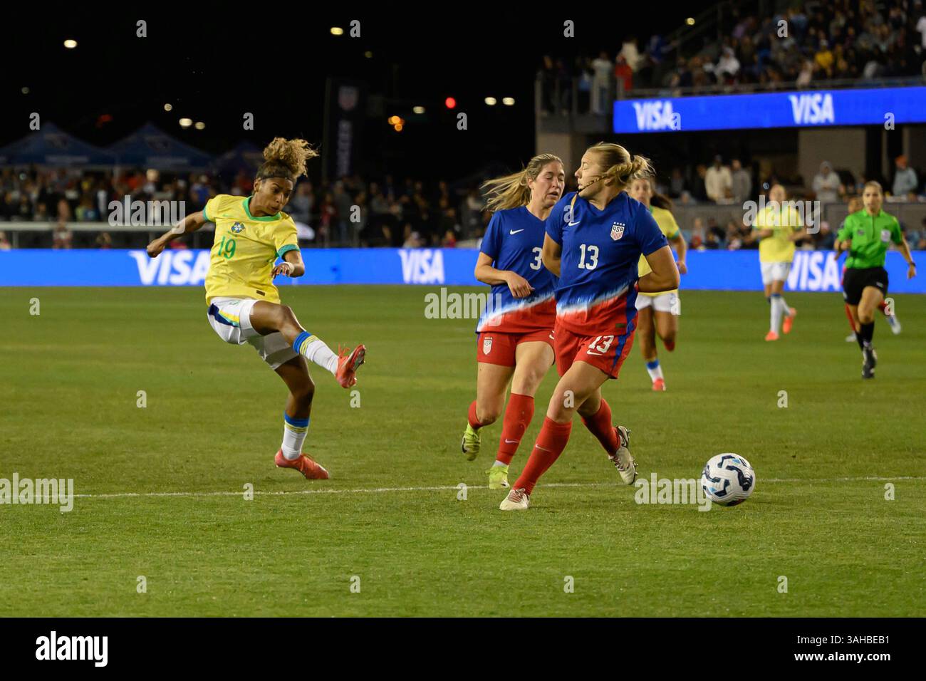 SAN JOSE, CA - APRIL 08: Brazil forward Luany shoots the ball during a ...