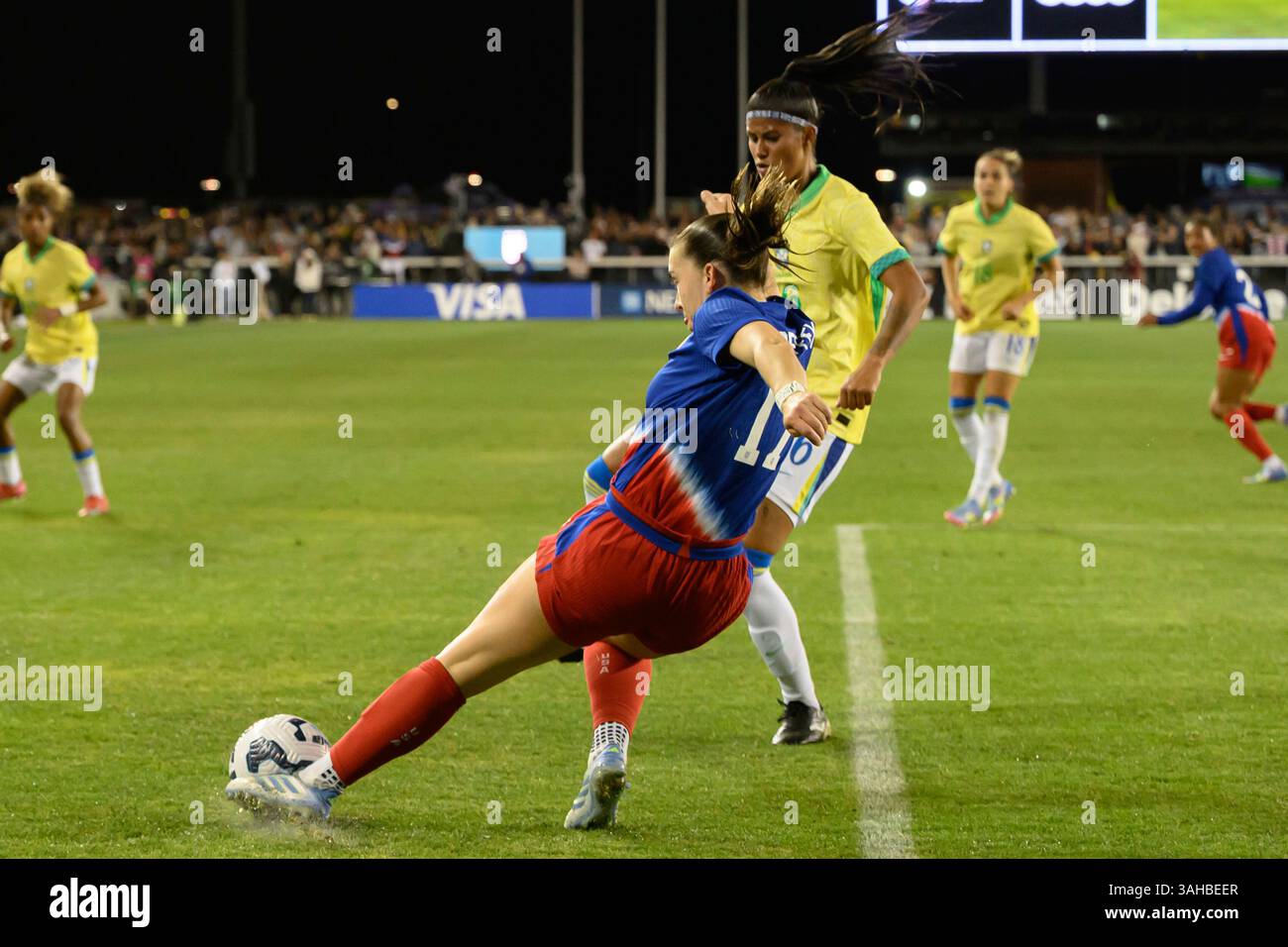 SAN JOSE, CA - APRIL 08: United States midfielder Sam Coffey (17) kicks ...