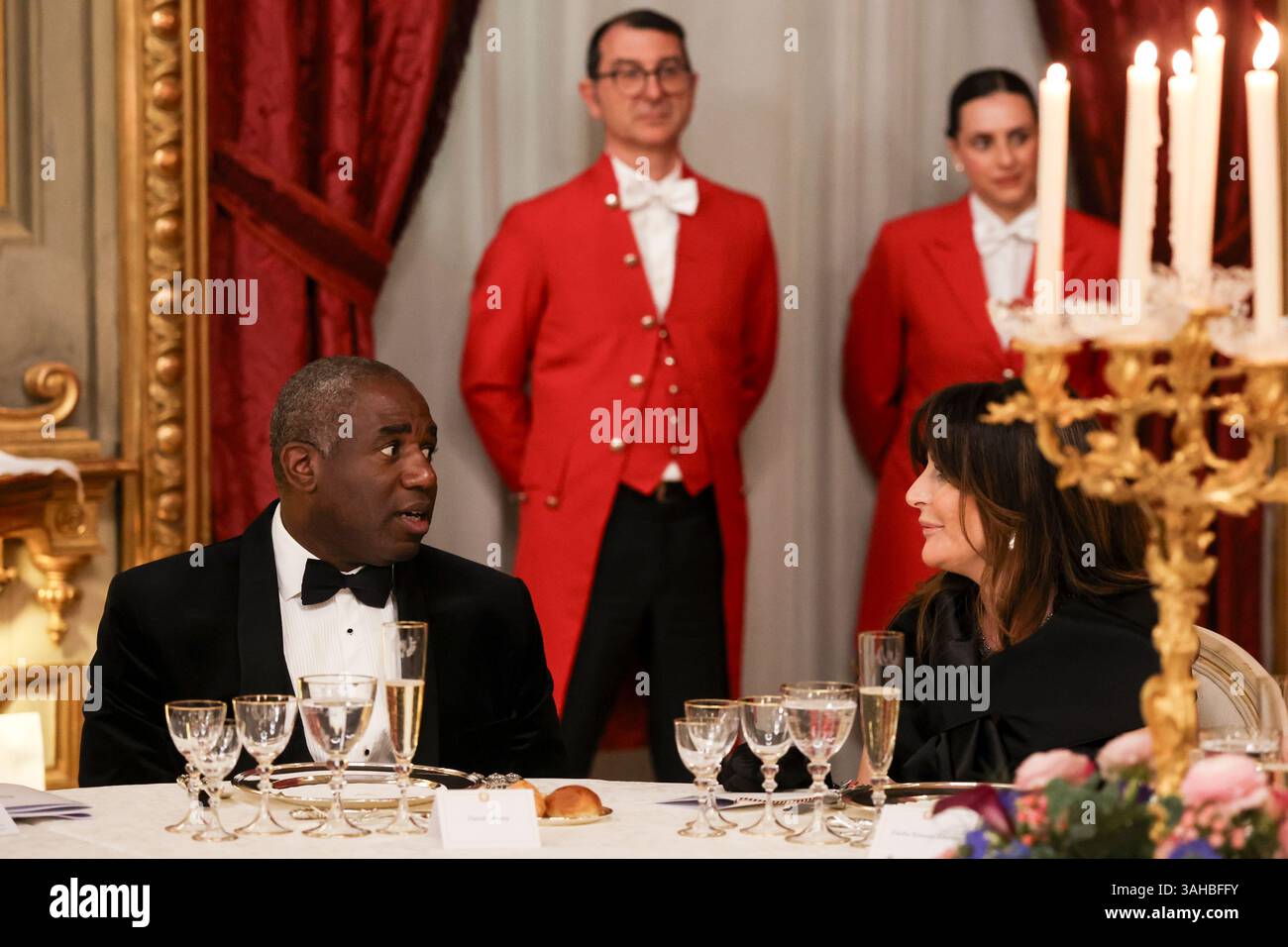 Foreign Secretary David Lammy at the State Banquet at the Palazzo ...
