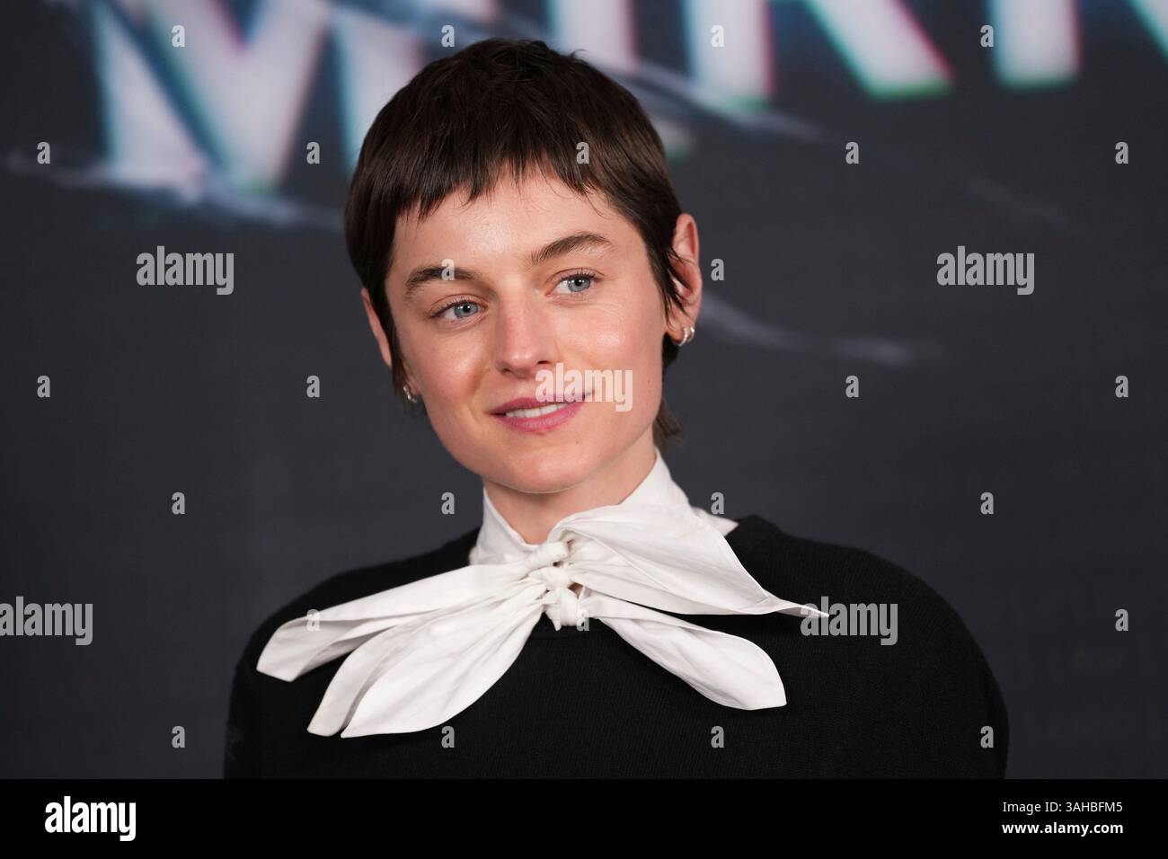 Emma Corrin poses for photographers upon arrival for the special ...