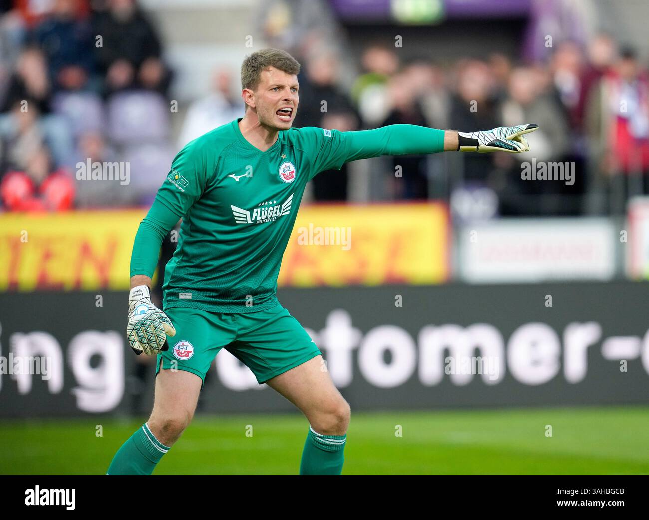 Benjamin Uphoff (FC Hansa Rostock, #1) GER, VfL Osnabrueck vs FC Hansa ...