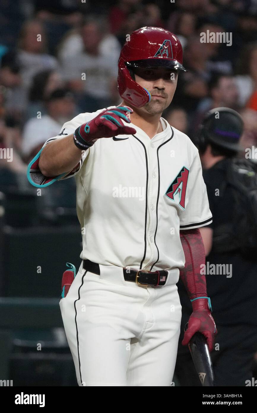 Arizona Diamondbacks outfielder Corbin Carroll (7) in the first inning ...