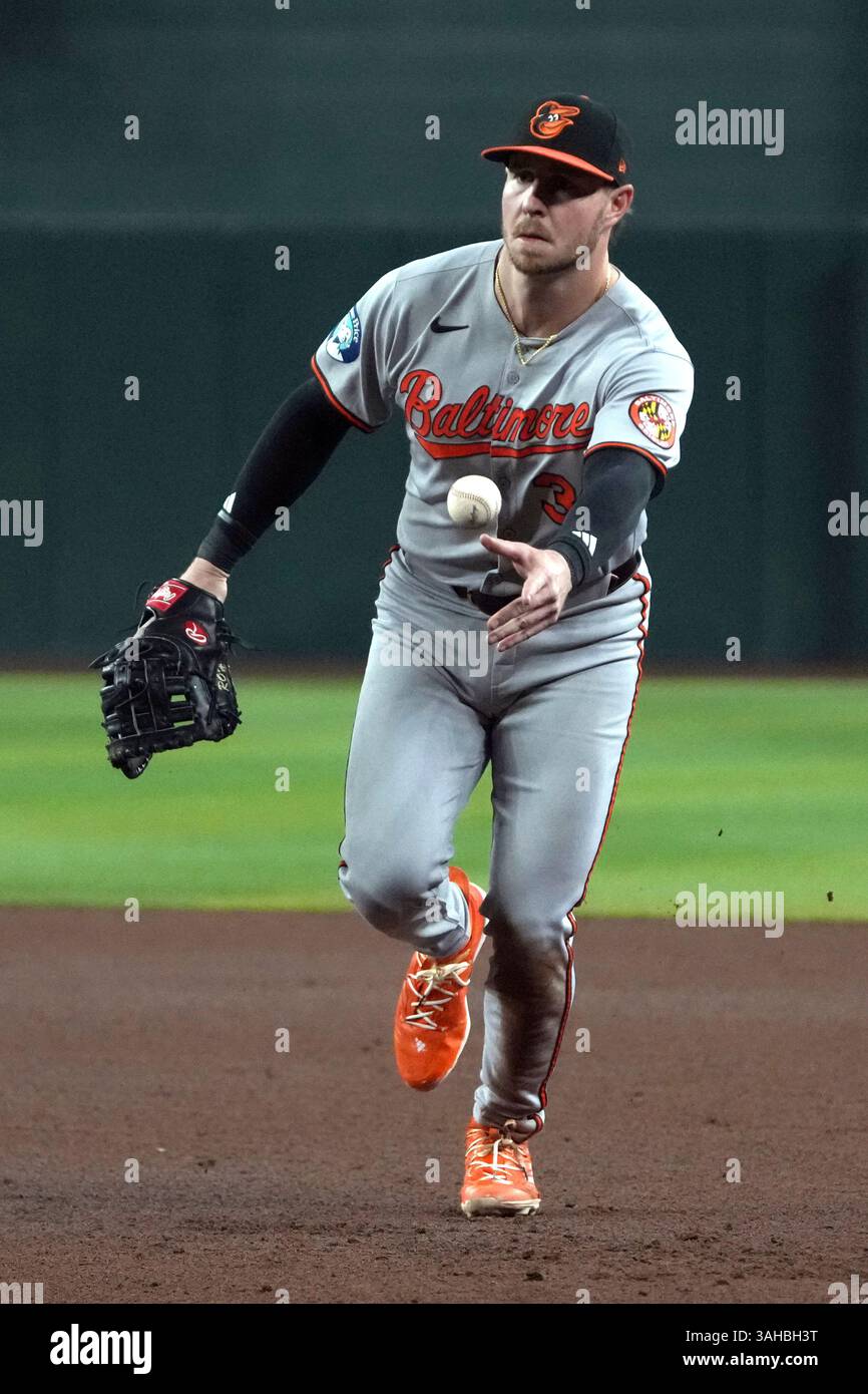 Baltimore Orioles first base Ryan O'Hearn (32) in the first inning ...