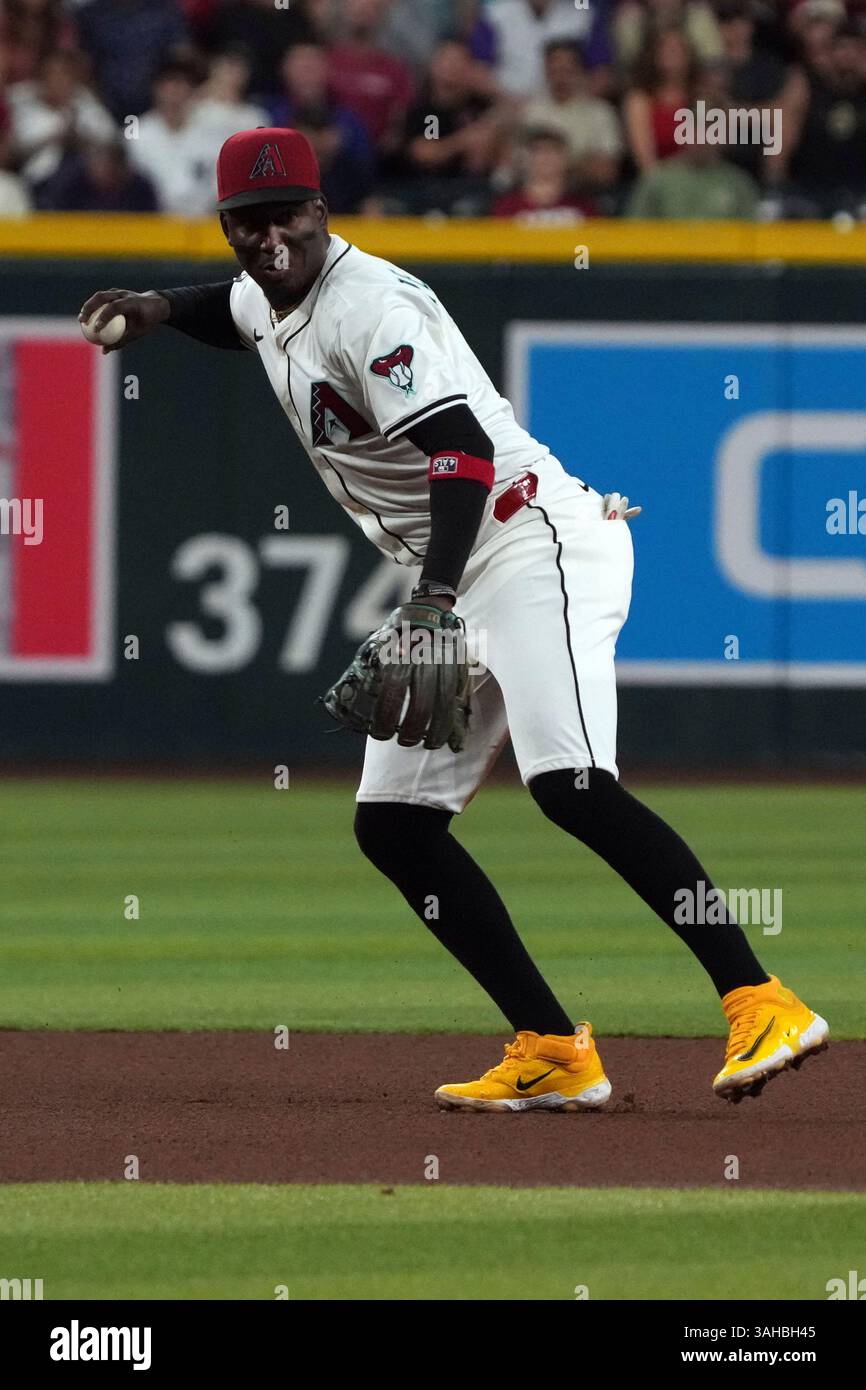Arizona Diamondbacks shortstop Geraldo Perdomo (2) in the first inning ...