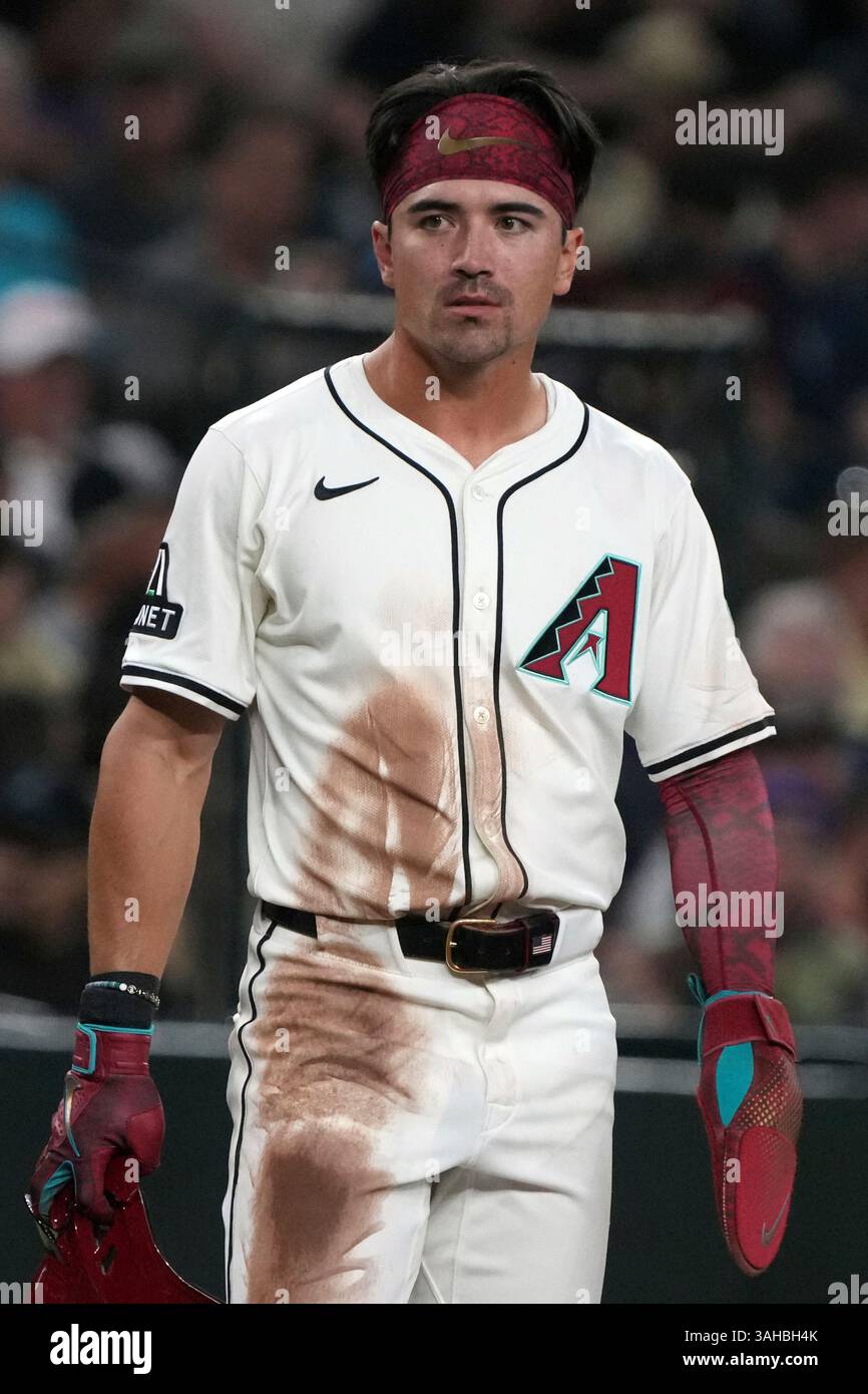 Arizona Diamondbacks outfielder Corbin Carroll (7) in the first inning ...