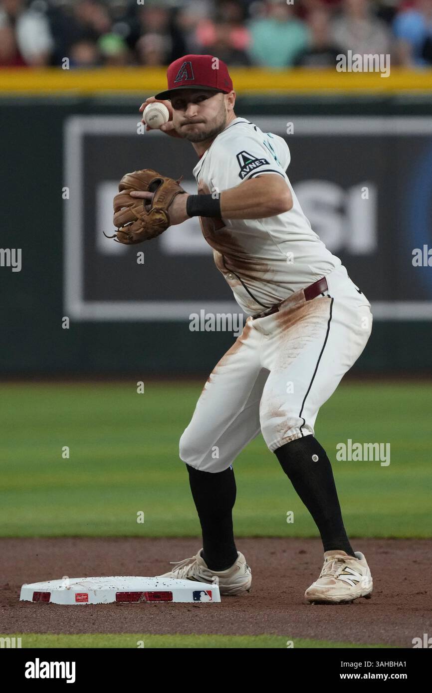 Arizona Diamondbacks outfielder Garrett Hampson (8) in the first inning ...