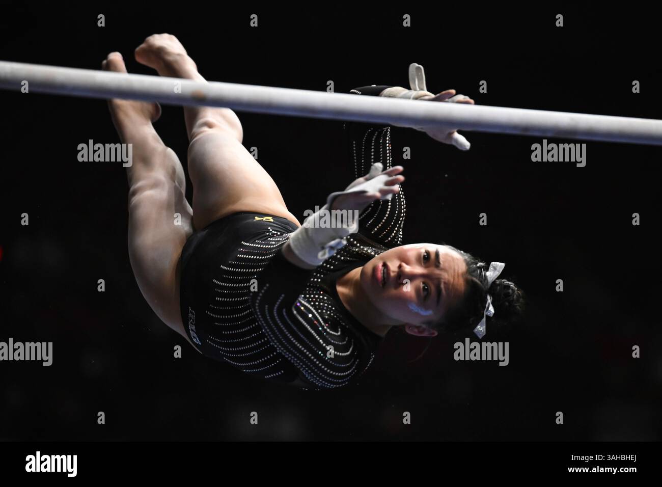 April 4, 2025, Tuscaloosa, Alabama, US: AURÃ‰LIE TRAN competes on the ...